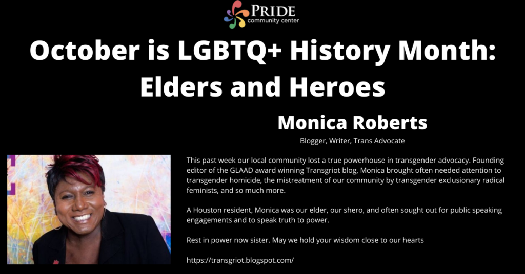 Remembering Monica Roberts – Pride Community Center, Inc